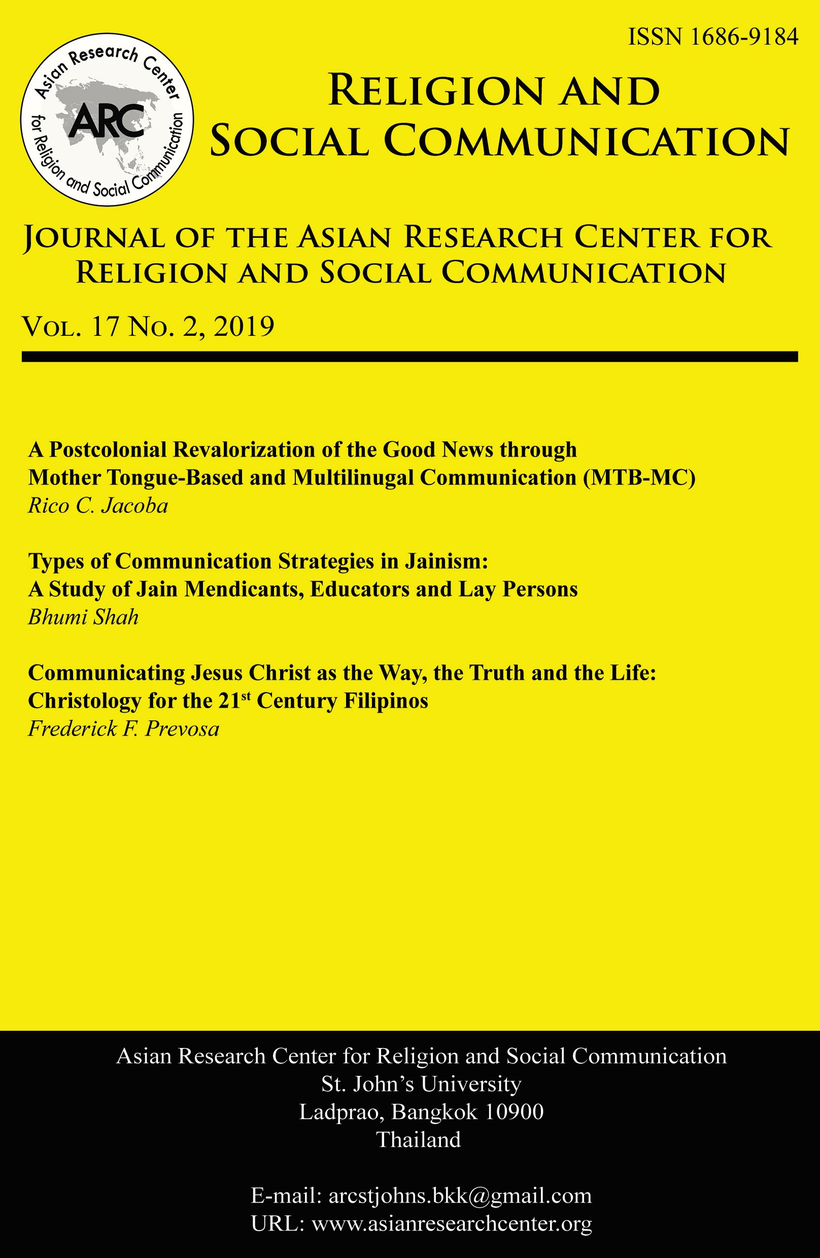 ASIAN RESEARCH CENTER FOR RELIGION AND SOCIAL COMMUNICATION